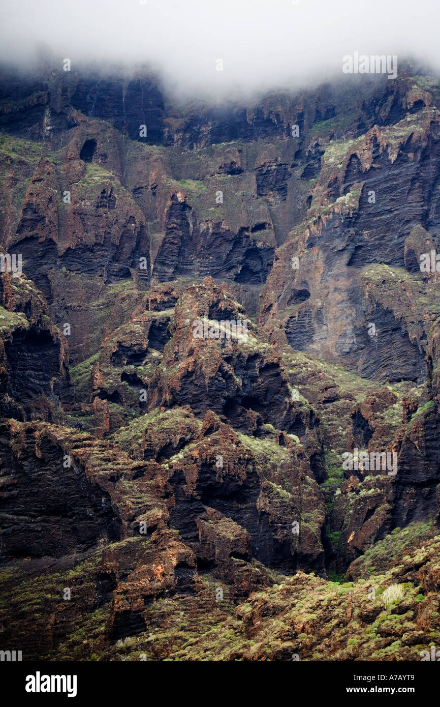 Fantastic Rock Formations of Los Gigantes Cliffs Tenerife Canary ...