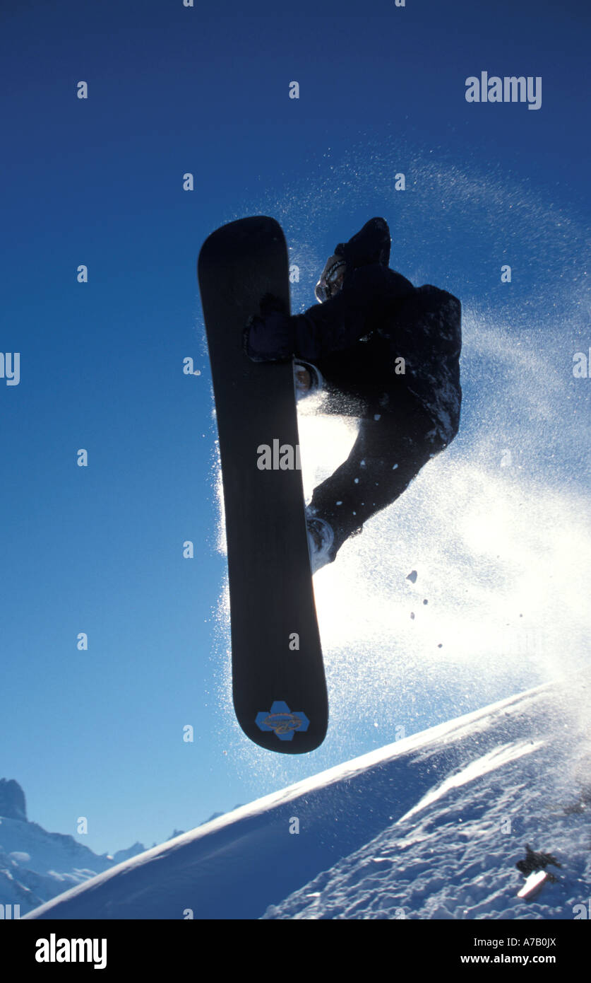 Snowboarder Silhouette Grab