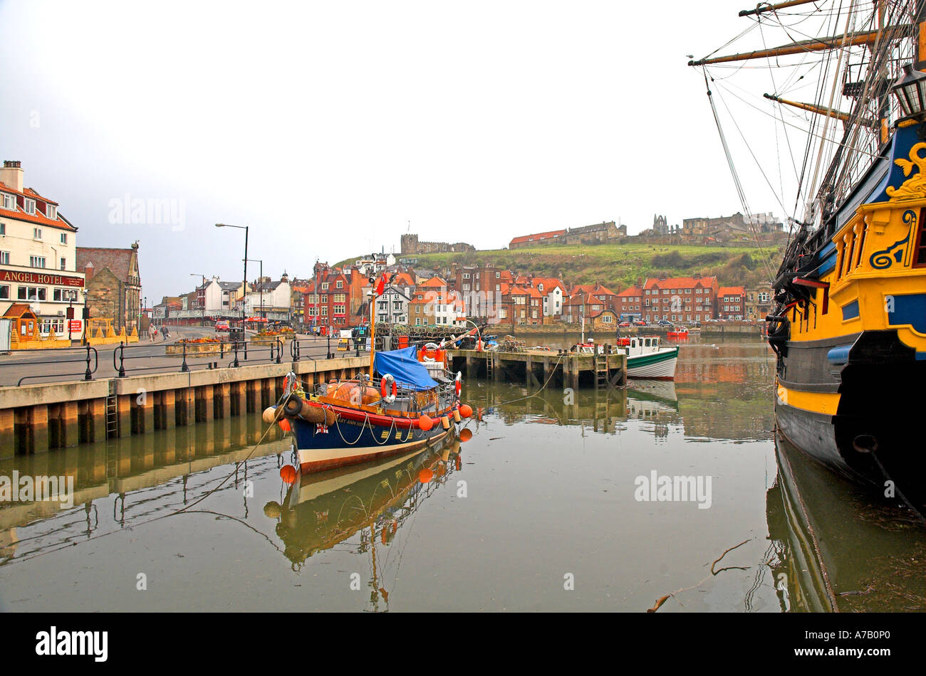 Views of Whitby Harbour North Yorkshire Stock Photo - Alamy