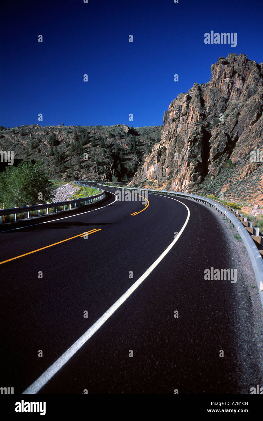 Freshly paved road in Colorado Stock Photo - Alamy