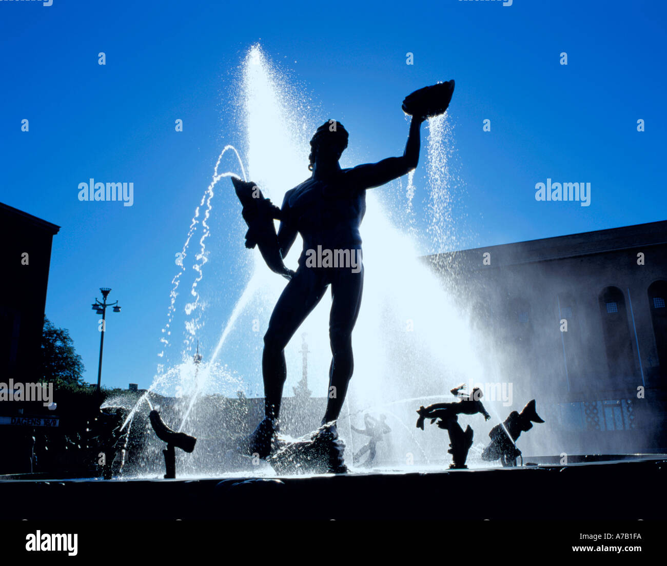 Statue of Posseidon (Carl Milles, 1930) outside the Konstmuseum (Art ...