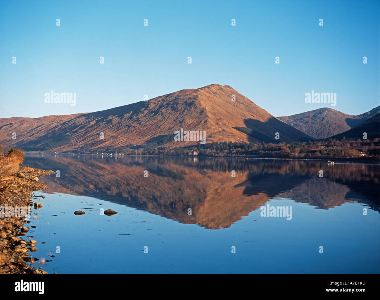 The small village of Cairndow on the east shore of Loch Fyne and ...