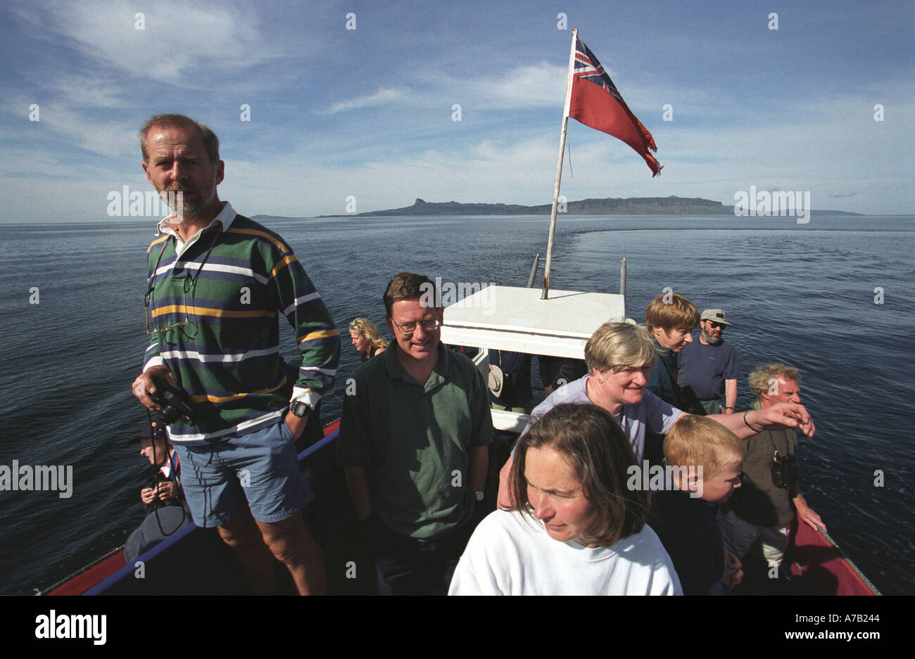 MV Shearwater on its way to Isle of Eigg Inner Hebrides Scotland Stock ...