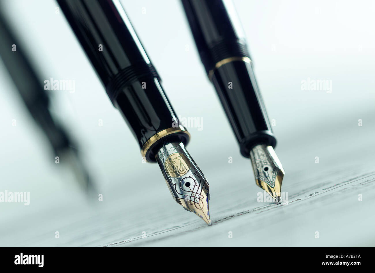black ink pens Stock Photo - Alamy