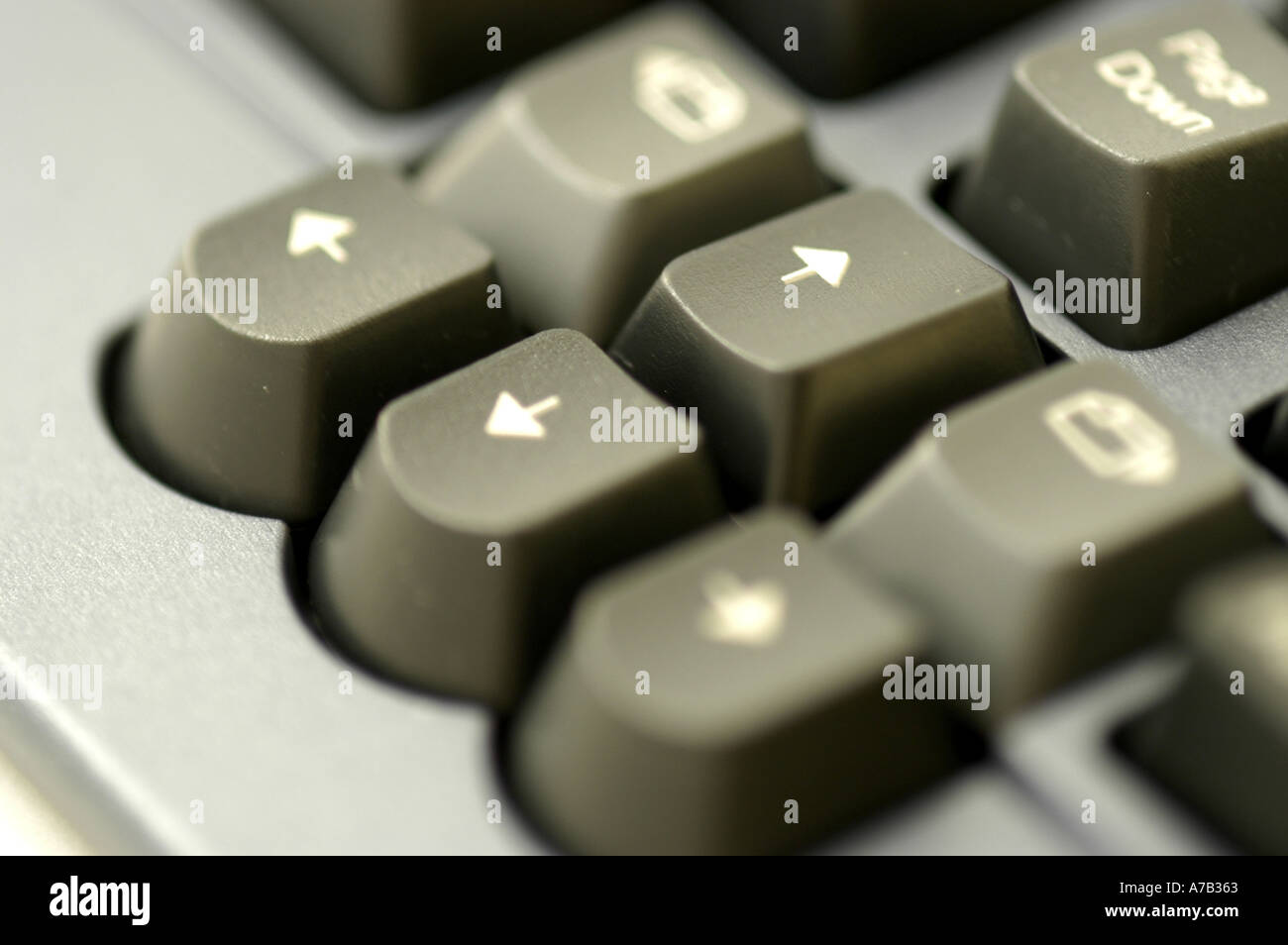 Black computer keyboard arrow move keys close up Stock Photo - Alamy