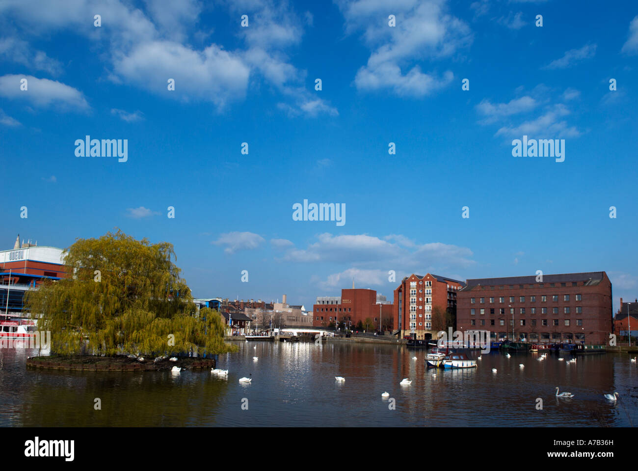 Brayford Pool in Lincoln in Lincolnshire "Great Britain Stock Photo - Alamy