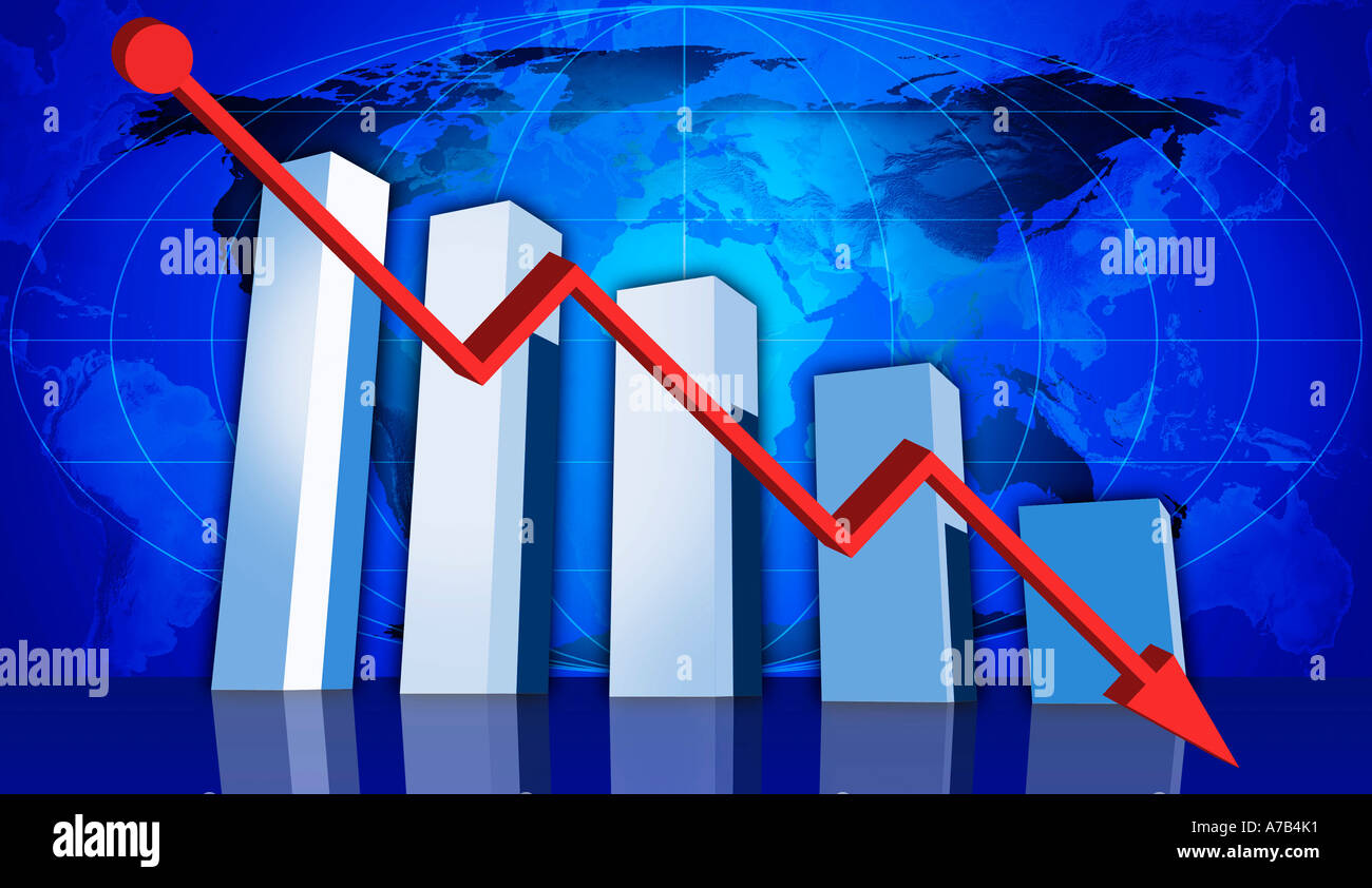3D rendered graph depicting a financial downturn Stock Photo - Alamy 3D rendered graph depicting a financial downturn Stock Photo - Alamy