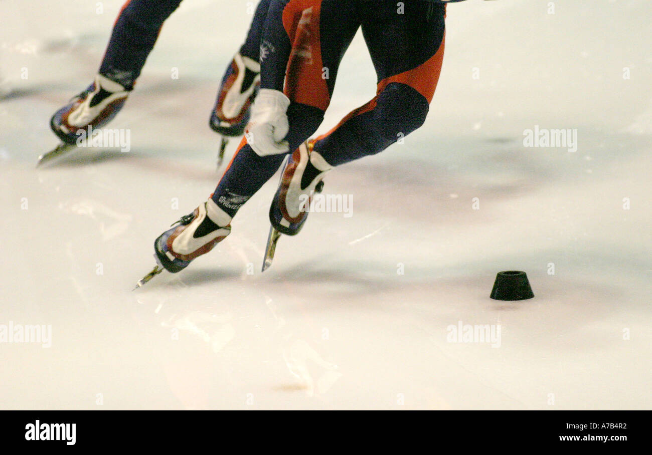 Short track speed skating Stock Photo - Alamy