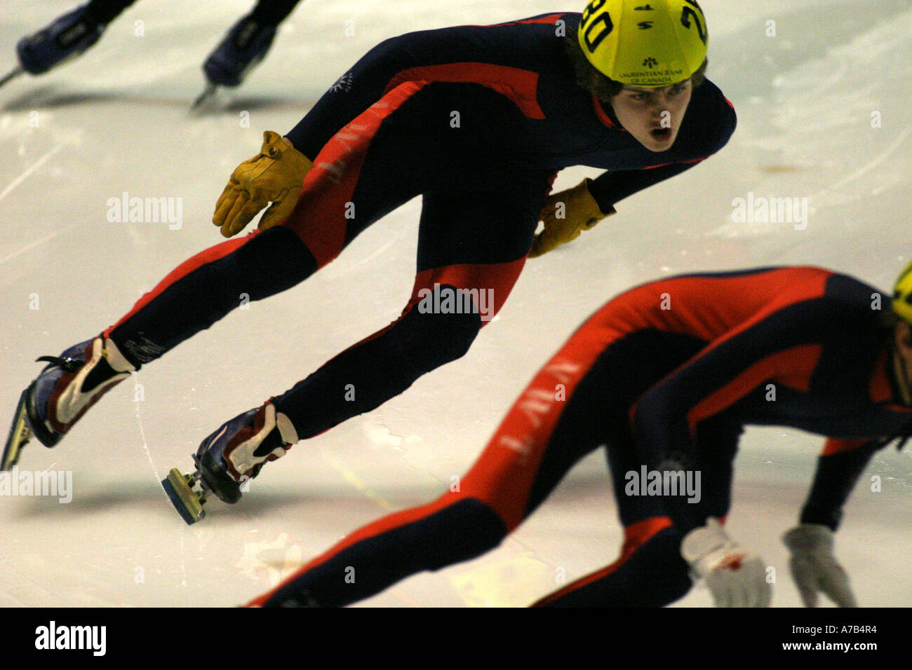 Short track speed skating Stock Photo - Alamy