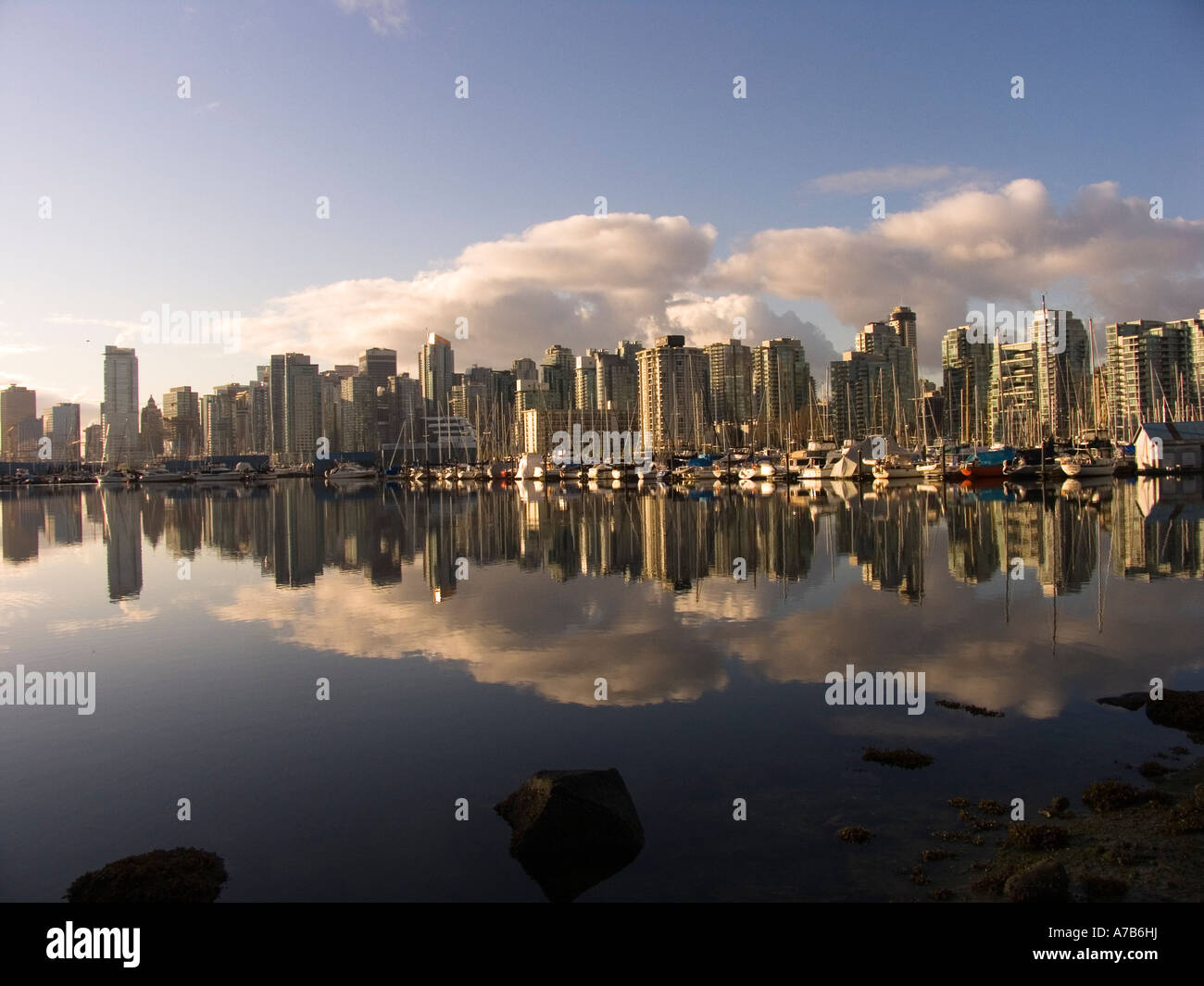 Early reflection, Vancouver Stock Photo - Alamy