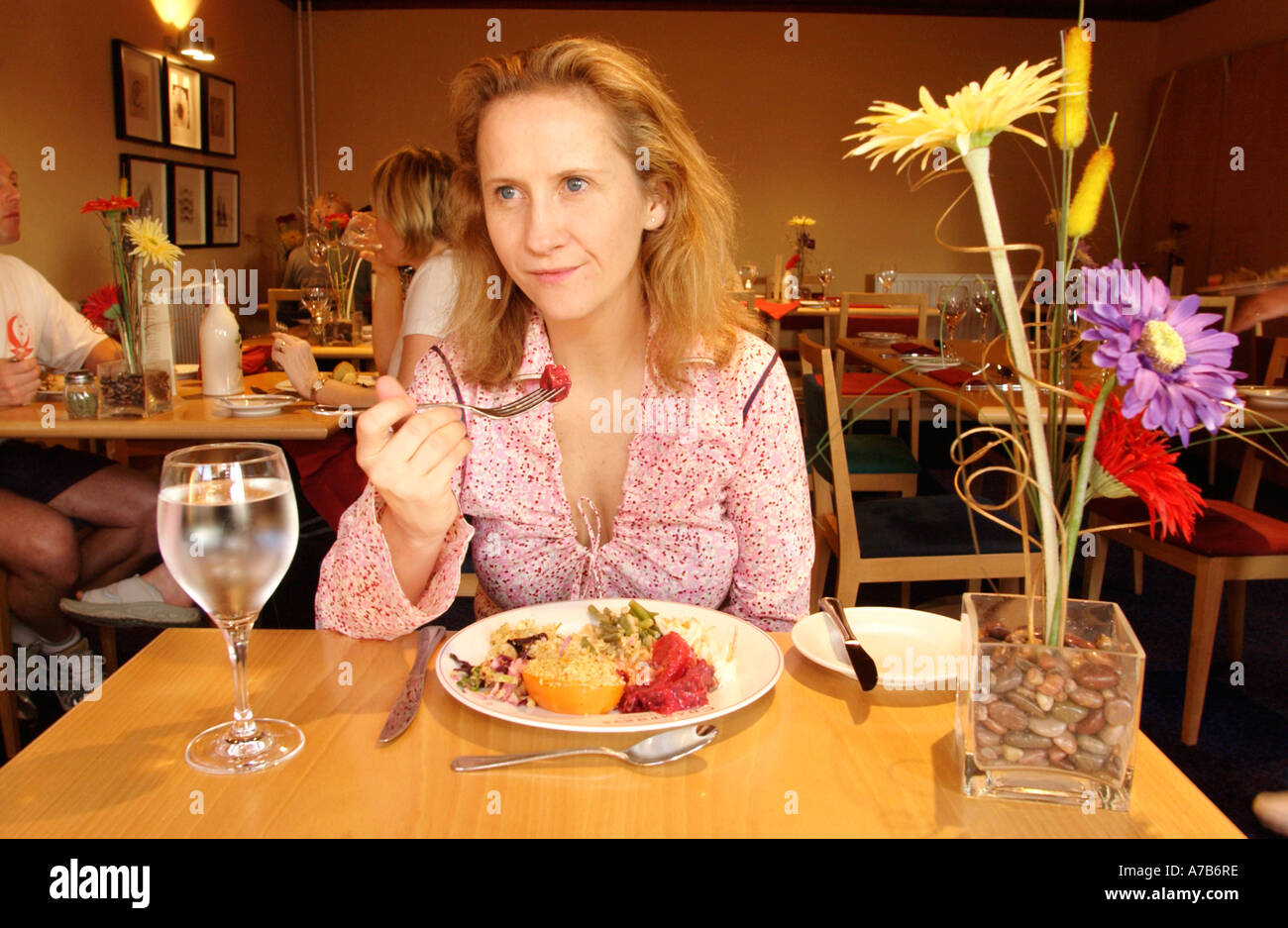 Lady eating a healthy lunch at Champneys Springs Health Resort near ...