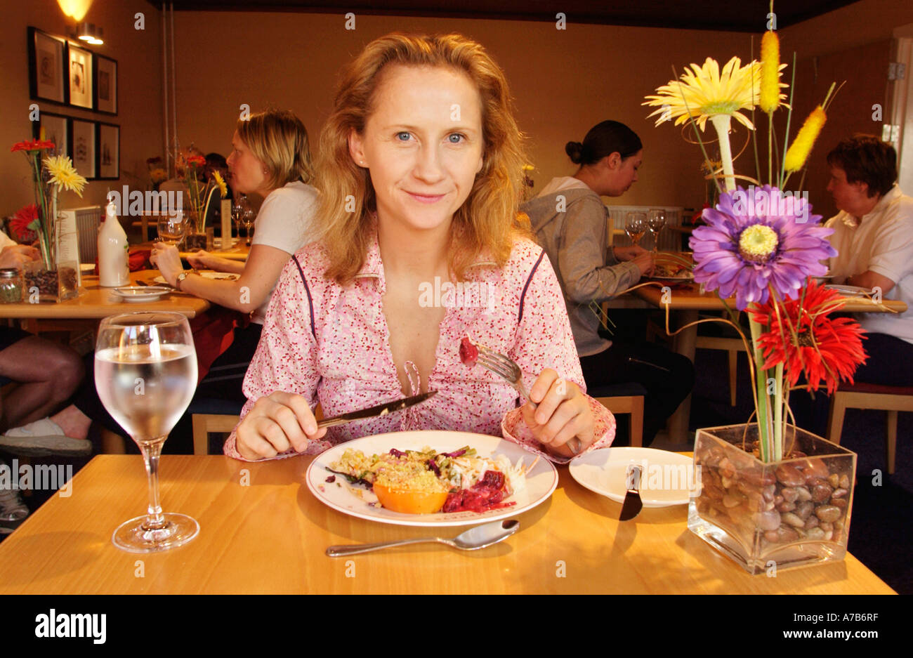 Lady eating a healthy lunch at Champneys Springs Health Resort near ...