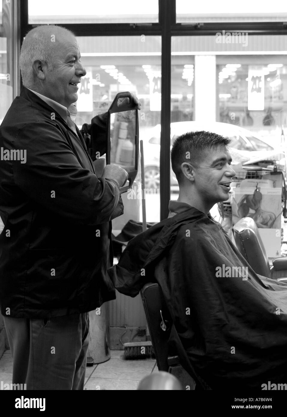 A completed haircut Stock Photo - Alamy