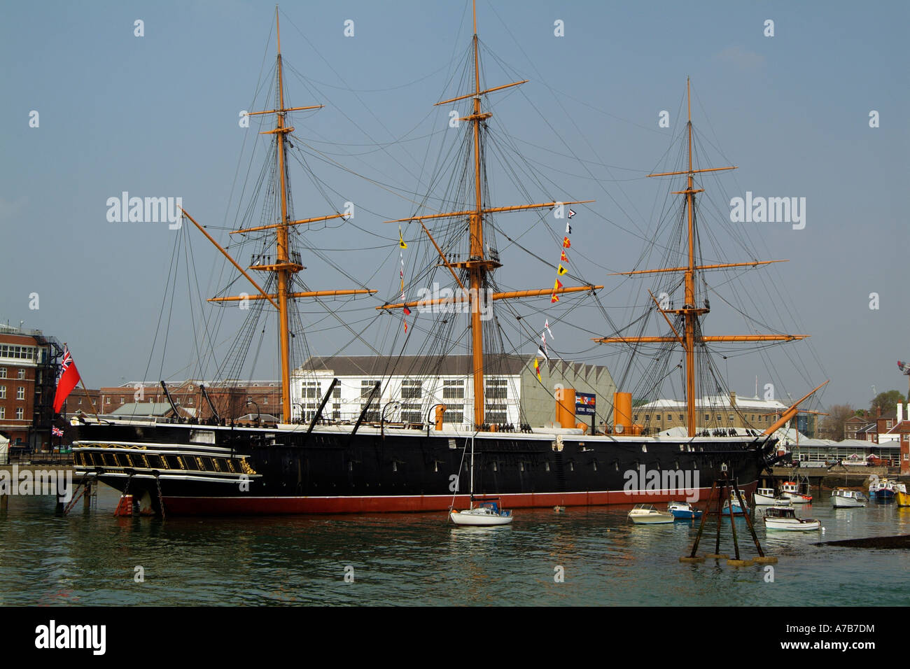 HMS Warrior 1860 historic warship Royal Navy Portsmouth England UK ...