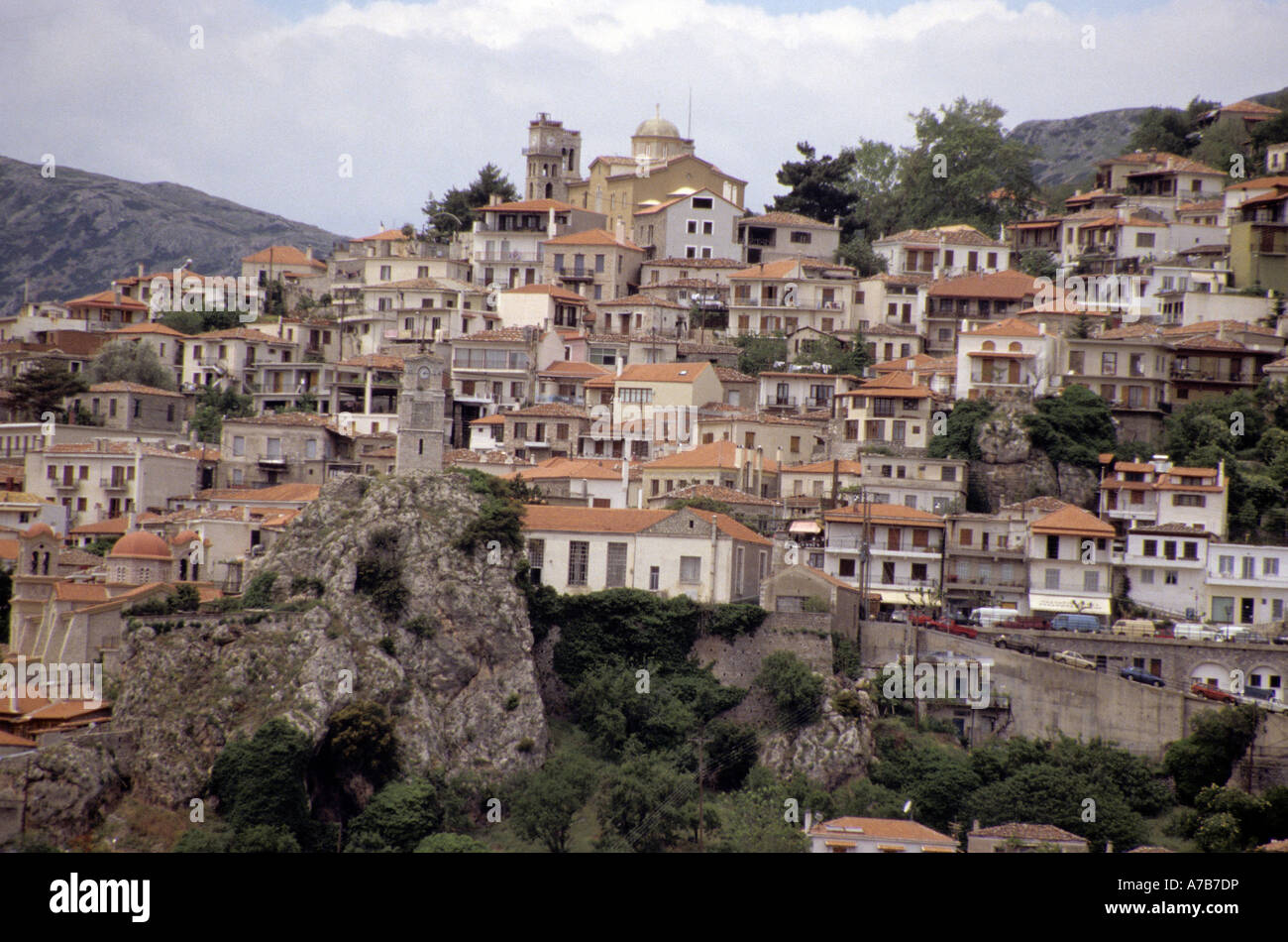 Greece Local Caption Delphi Town of Delphi Stock Photo - Alamy