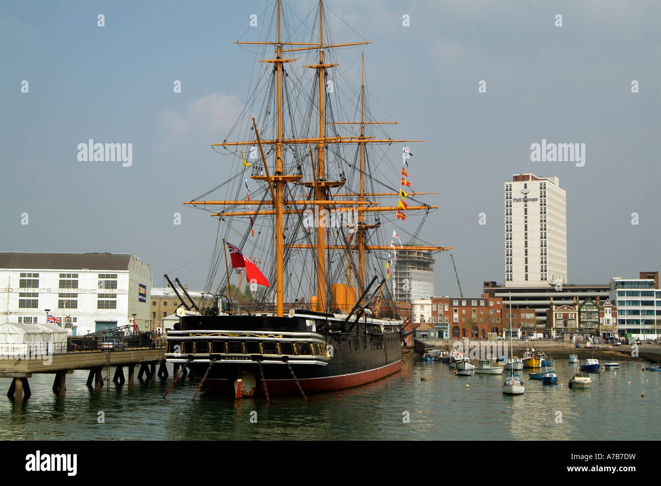 HMS Warrior 1860 historic warship Royal Navy Portsmouth England UK ...