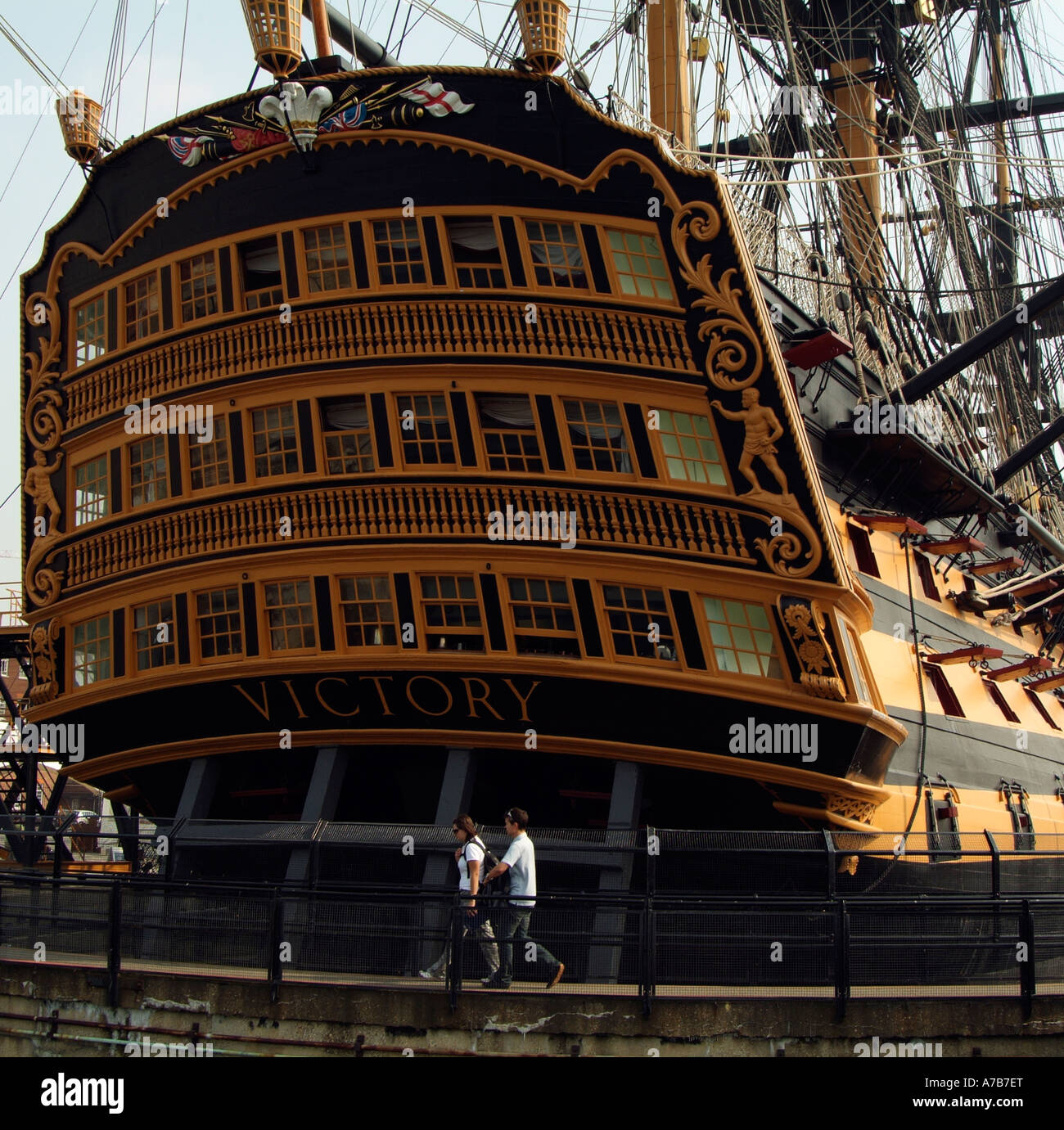 HMS Victory historic warship of the Royal Navy Portsmouth UK HMS ...