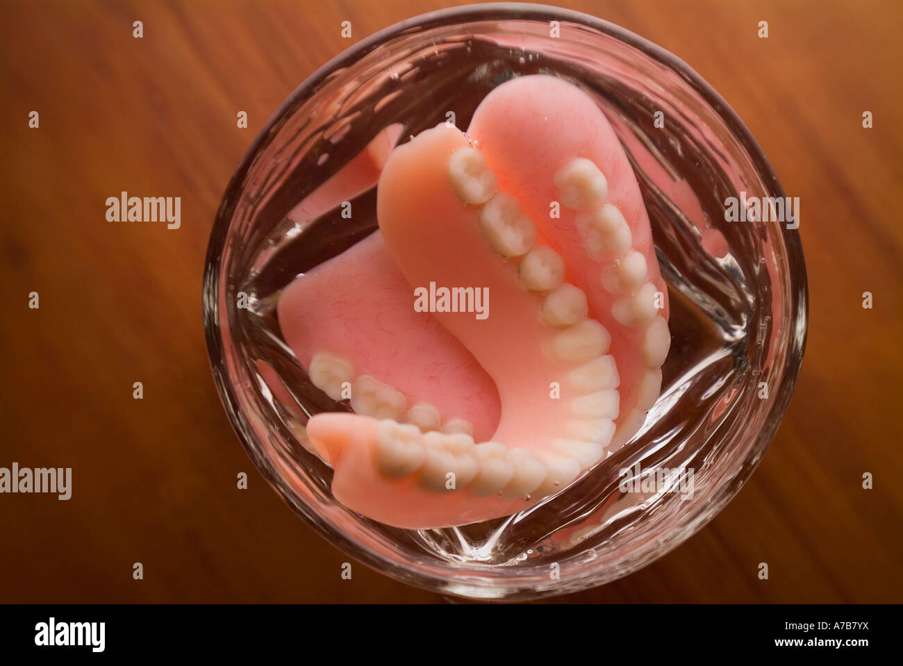 top view of false teeth Stock Photo - Alamy