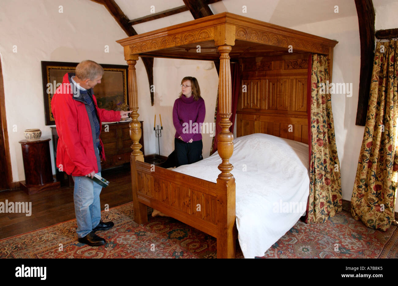 Interior of the Tudor Merchants House late 15th century town house in ...