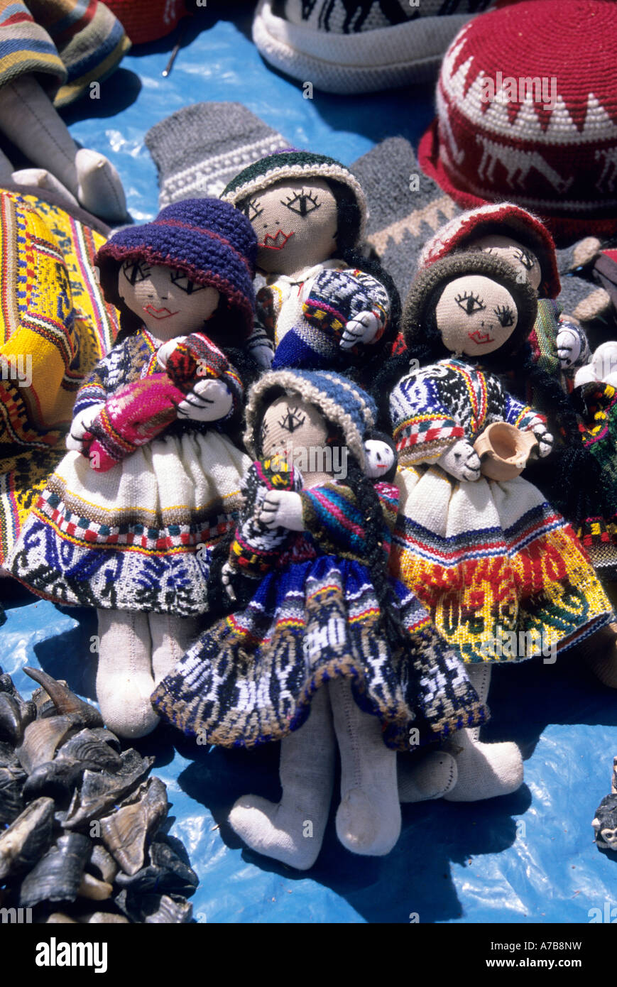 Peru Local Caption Urabamba Valley Local Woven Dolls Stock Photo - Alamy