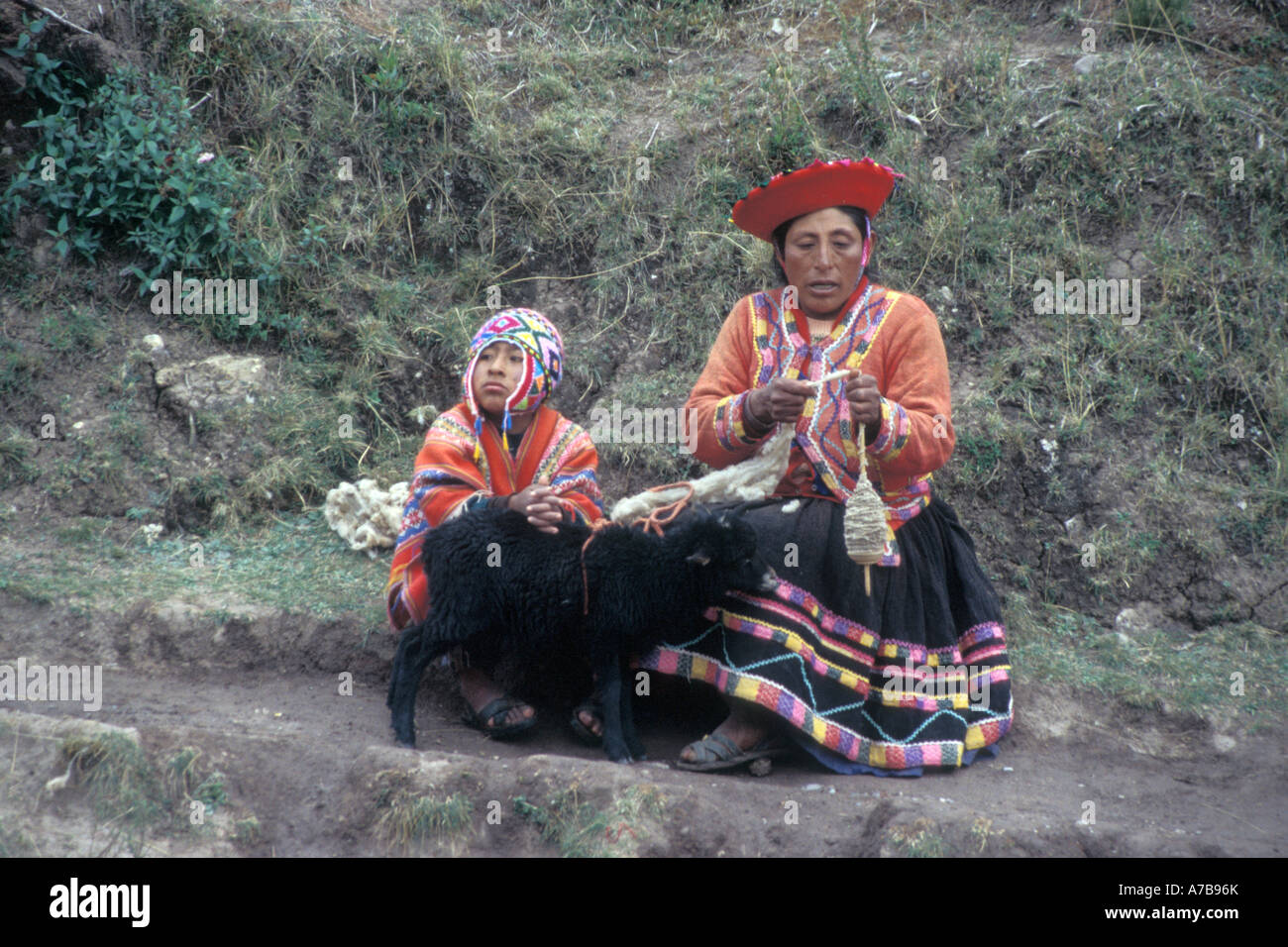 Peru Local Caption Cusco Machu Picchu Peruvians in Native Dress by ...