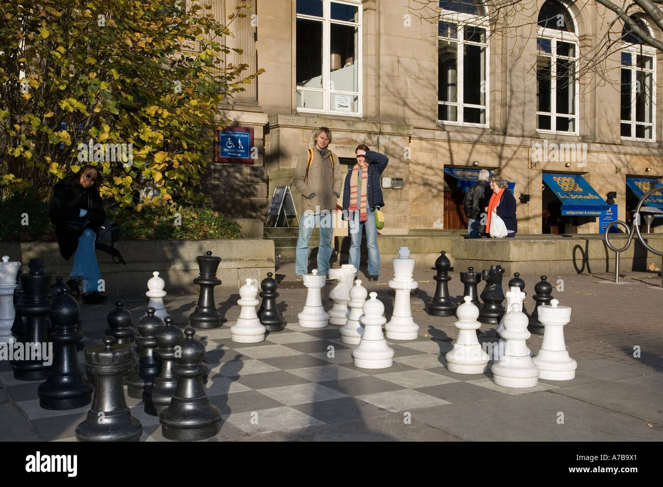 UK English northern city leeds chess Stock Photo - Alamy