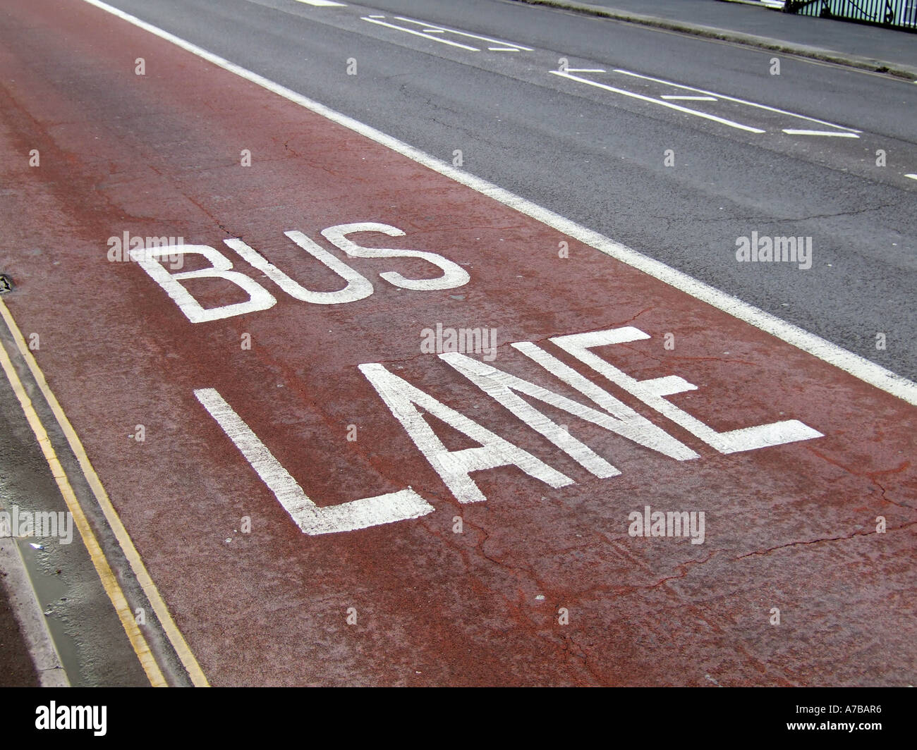Bus Lane, Britain UK Stock Photo - Alamy