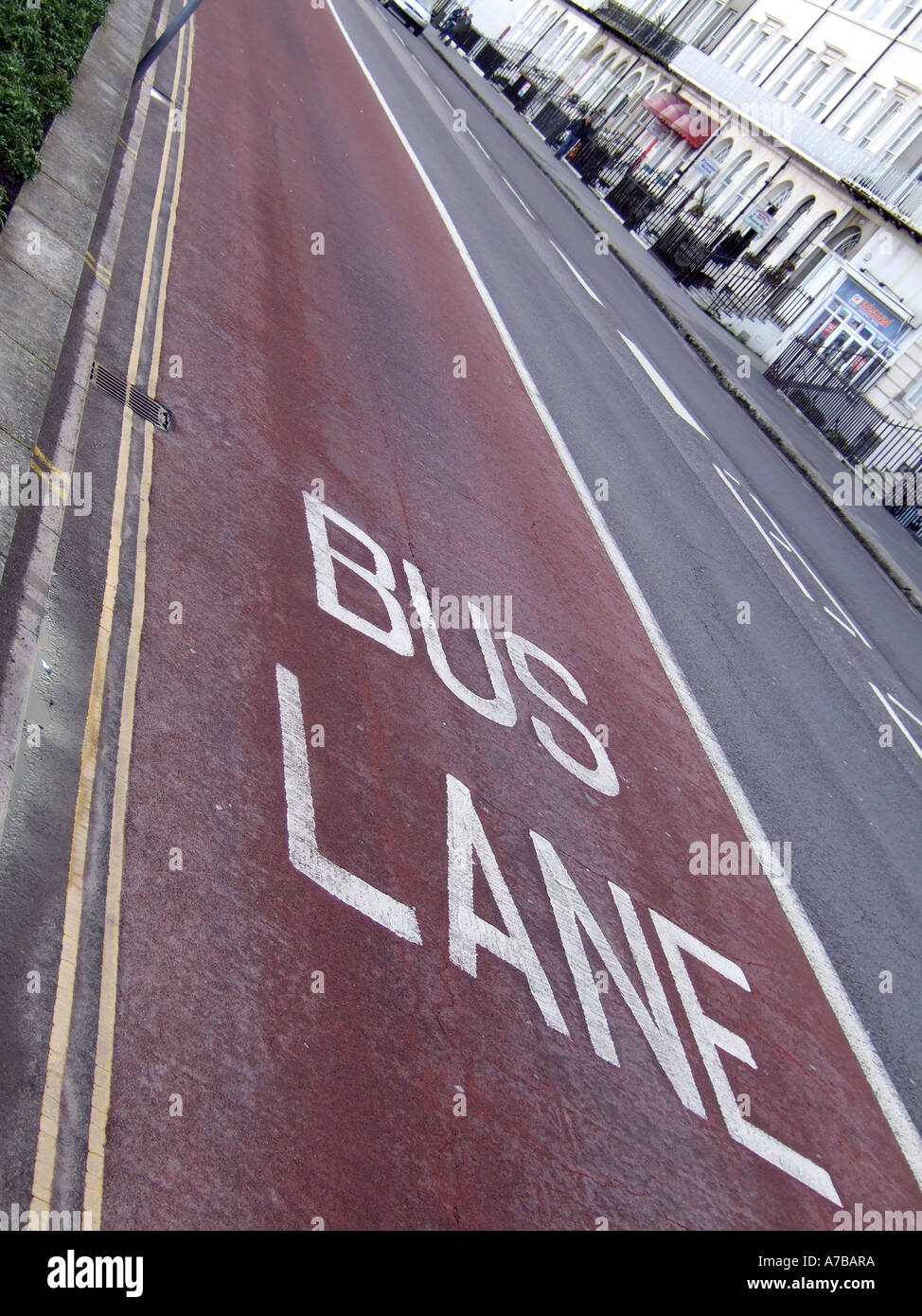 Bus Lane, Britain UK Stock Photo - Alamy