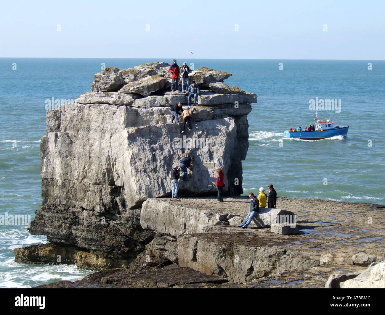 Pulpit Rock Portland Dorset Britain UK Stock Photo - Alamy