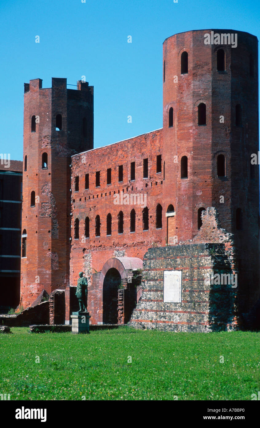 Town gate Porta Palatina Turin Stock Photo - Alamy