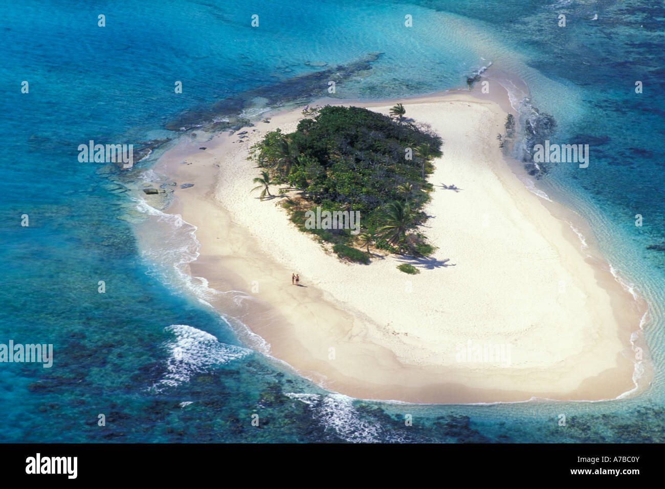 Sandy cay, a small uninhabited island in British Virgin Islands Stock ...