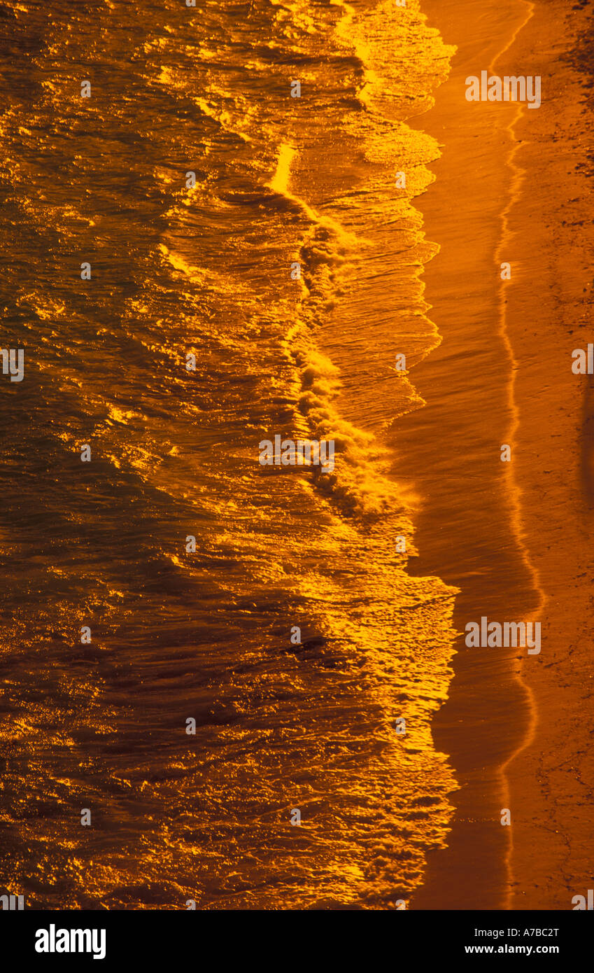 Golden sunset on Cable Beach in the Bahamas Stock Photo - Alamy