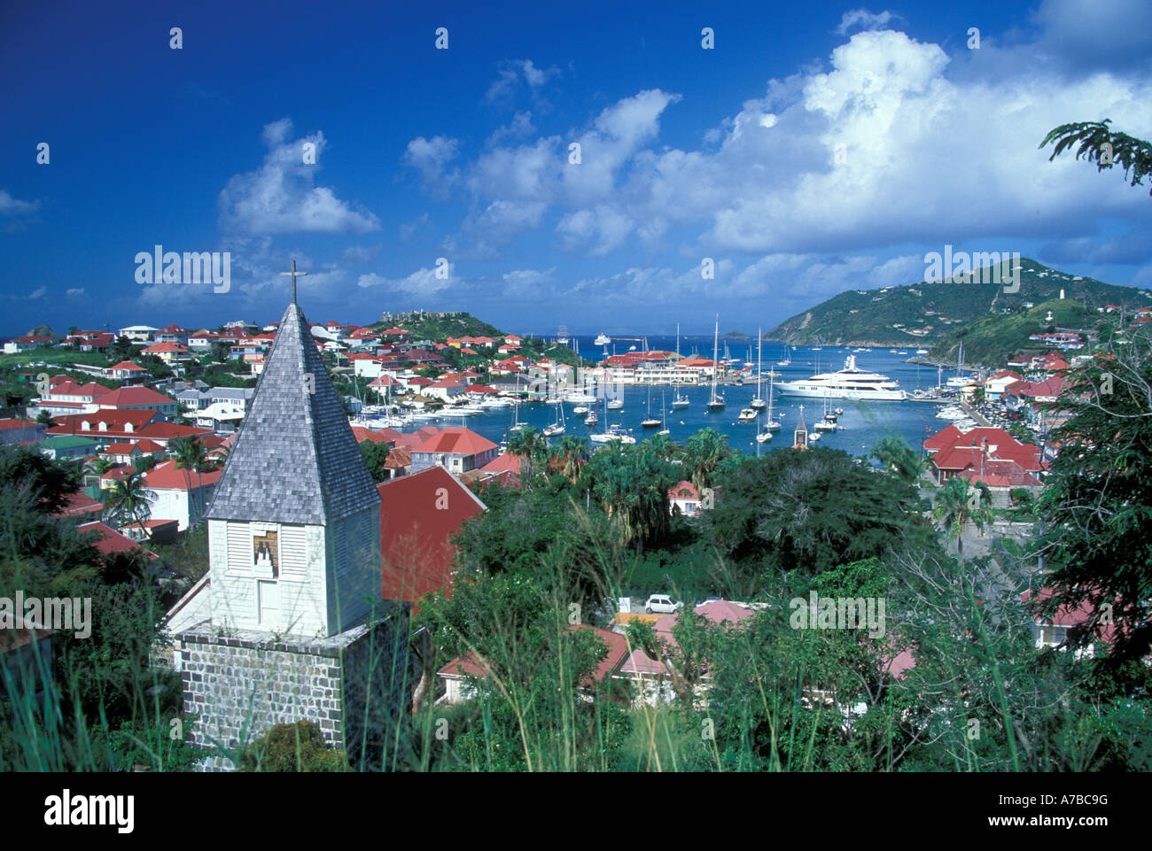The harbor of Gustavia, St Barts Stock Photo - Alamy