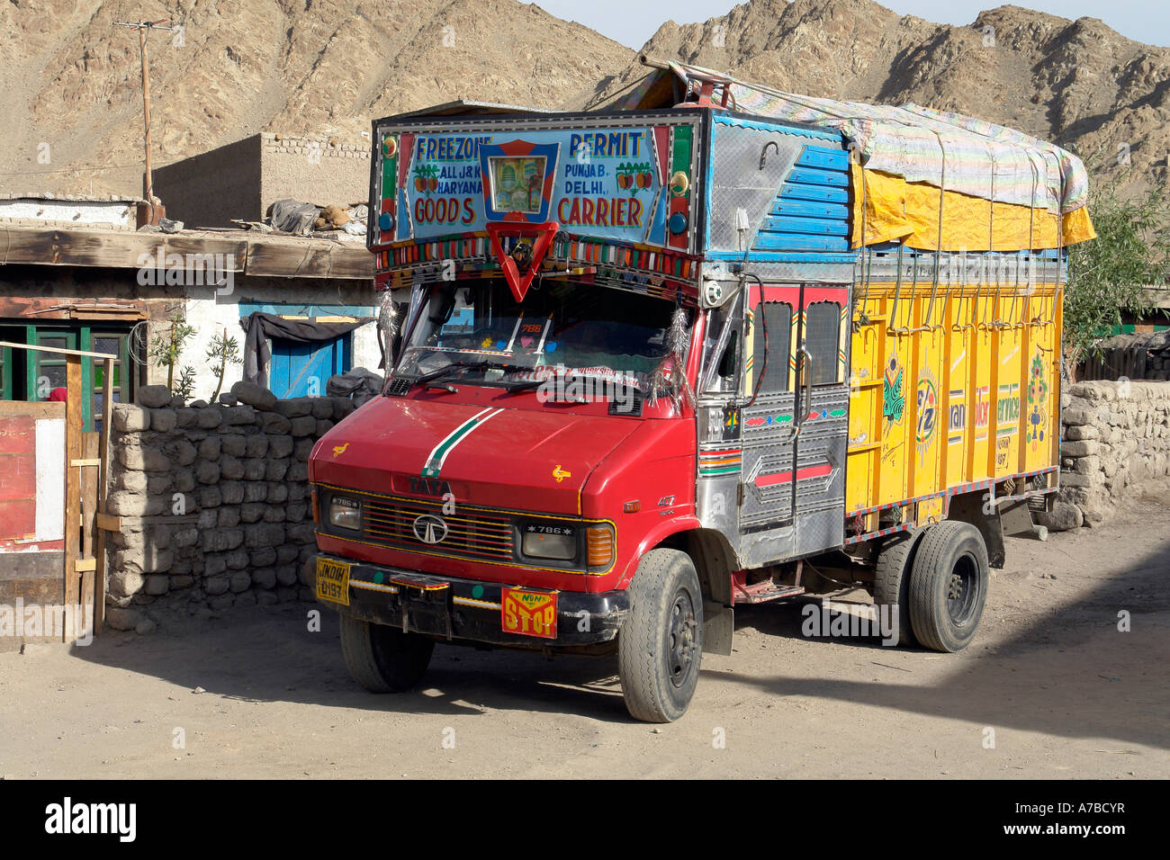local truck at leh Stock Photo - Alamy