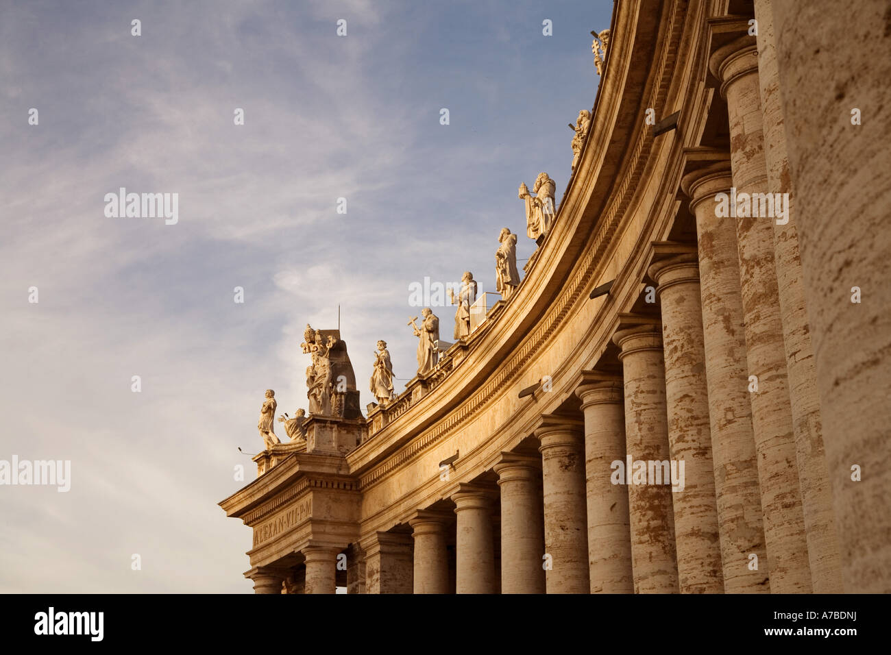 Statues of saints line the colonnade around St Peter s Square the Vatican Rome Stock Photo - Alamy