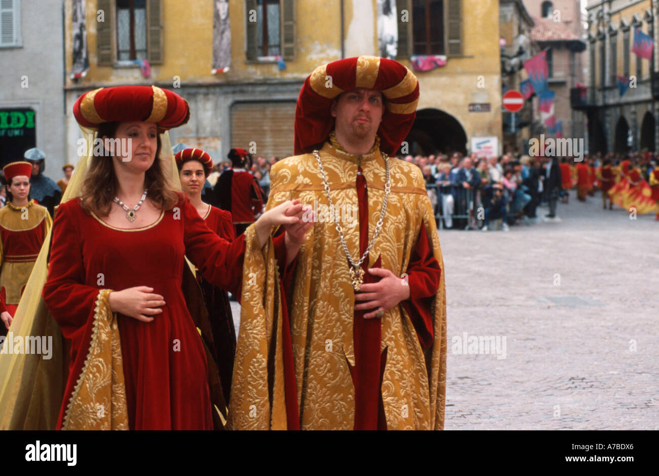 Palio parade Alba Stock Photo - Alamy