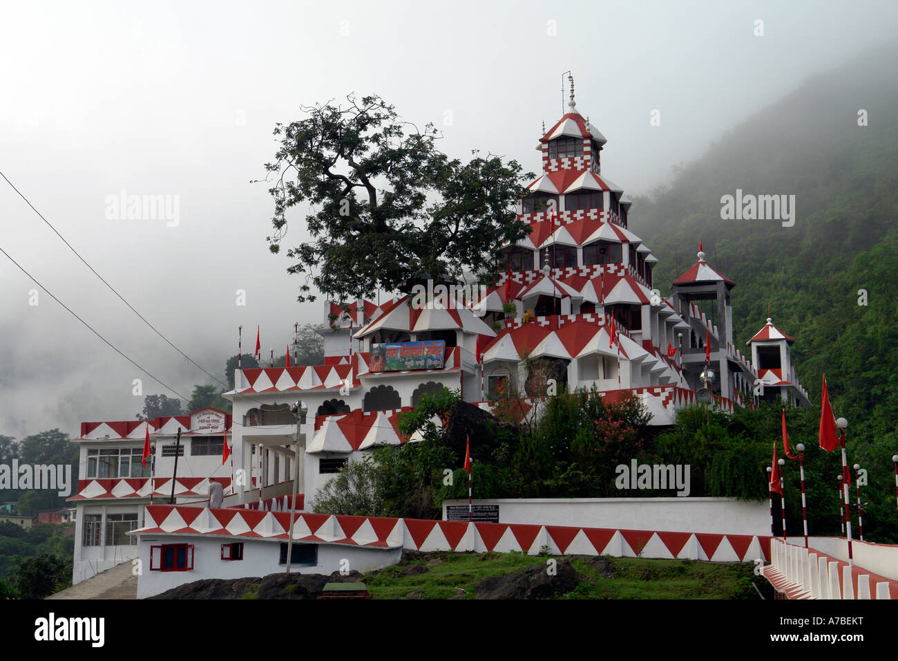 temple in the mist - mandi Stock Photo - Alamy