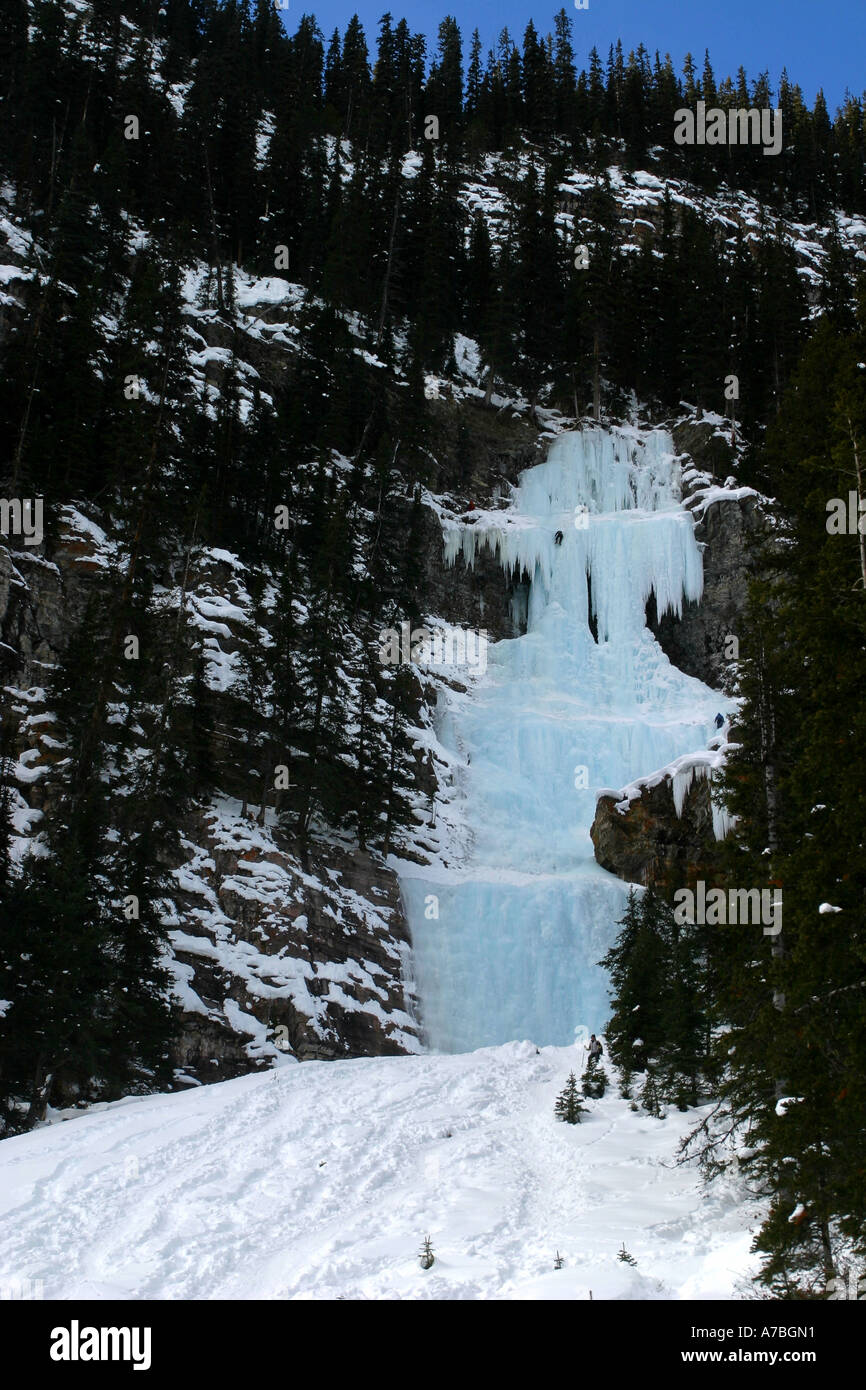 Ice falls climber Stock Photo - Alamy