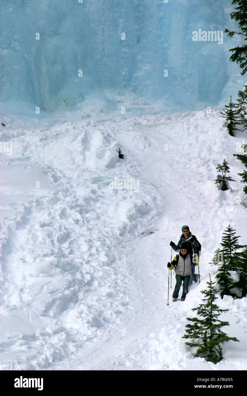 Ice falls climber Stock Photo - Alamy