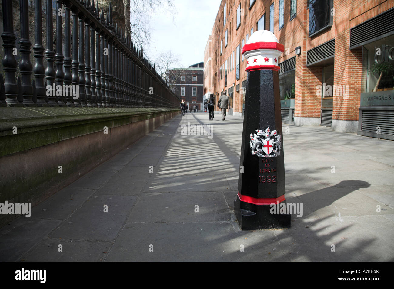 City of London Street Bollard Stock Photo - Alamy