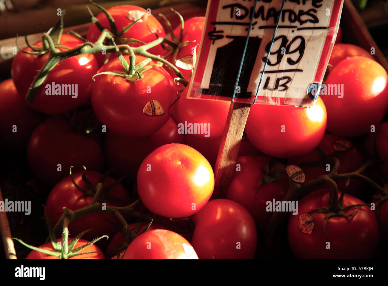 Tomatoes in Market Stock Photo - Alamy