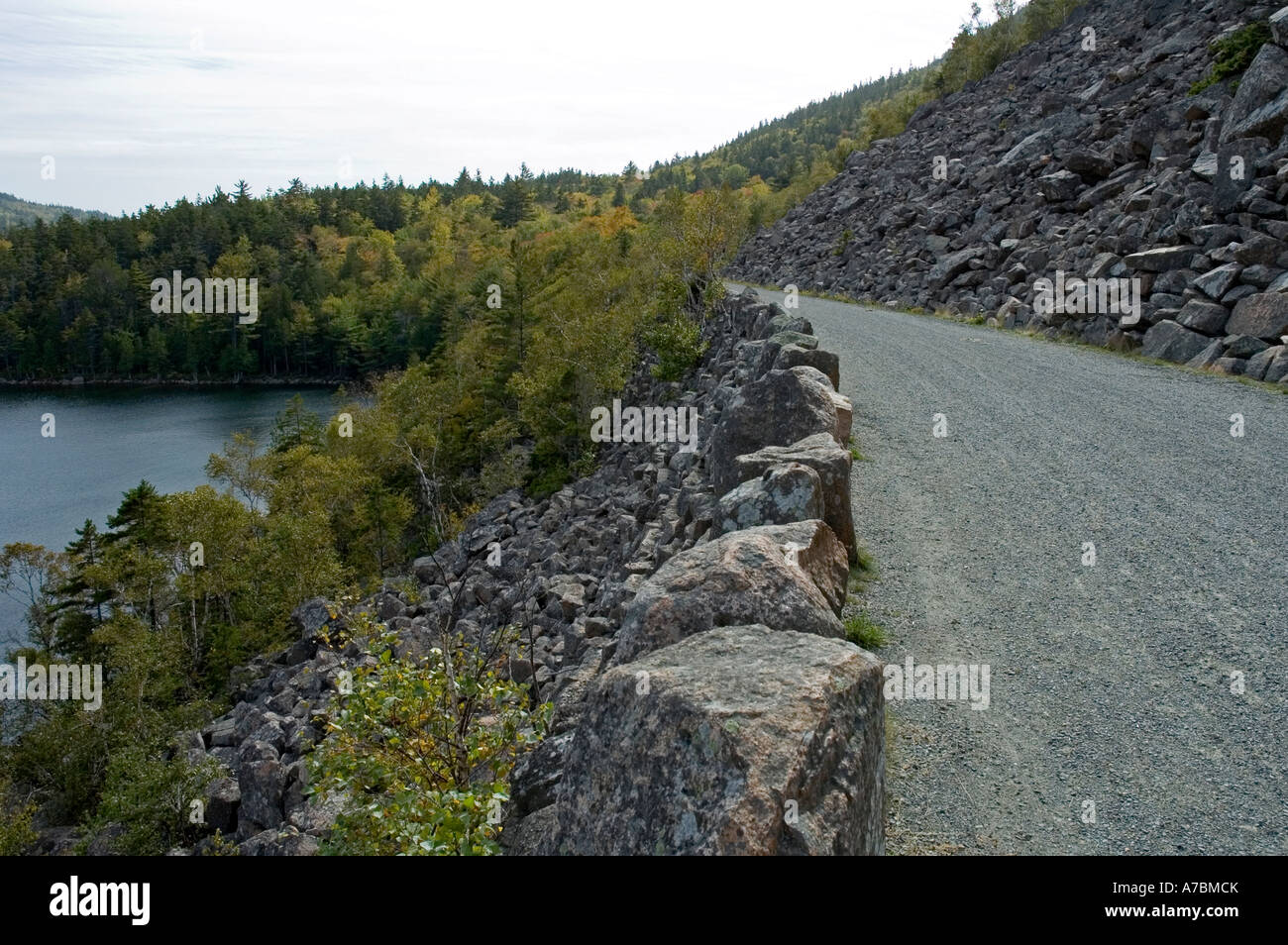 Carriage Road Acadia NP Stock Photo - Alamy
