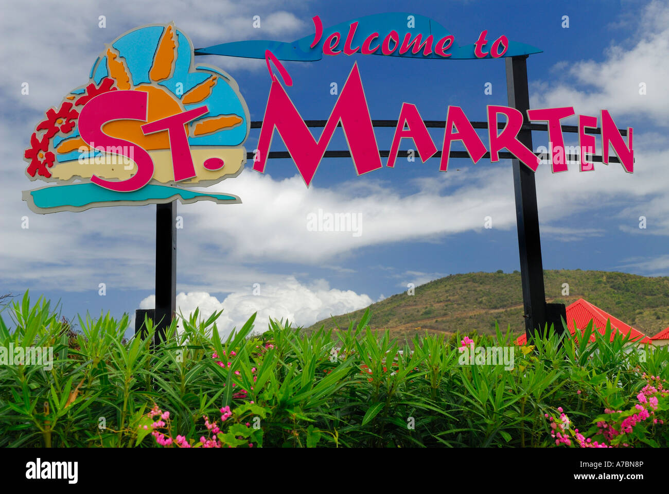 Welcome st maarten sign hi-res stock photography and images - Alamy
