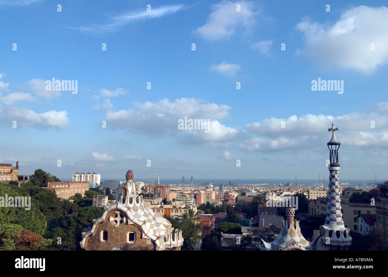 Guell Park Parque Guell in Barcelona Catalonia Spain Europe EU Stock ...