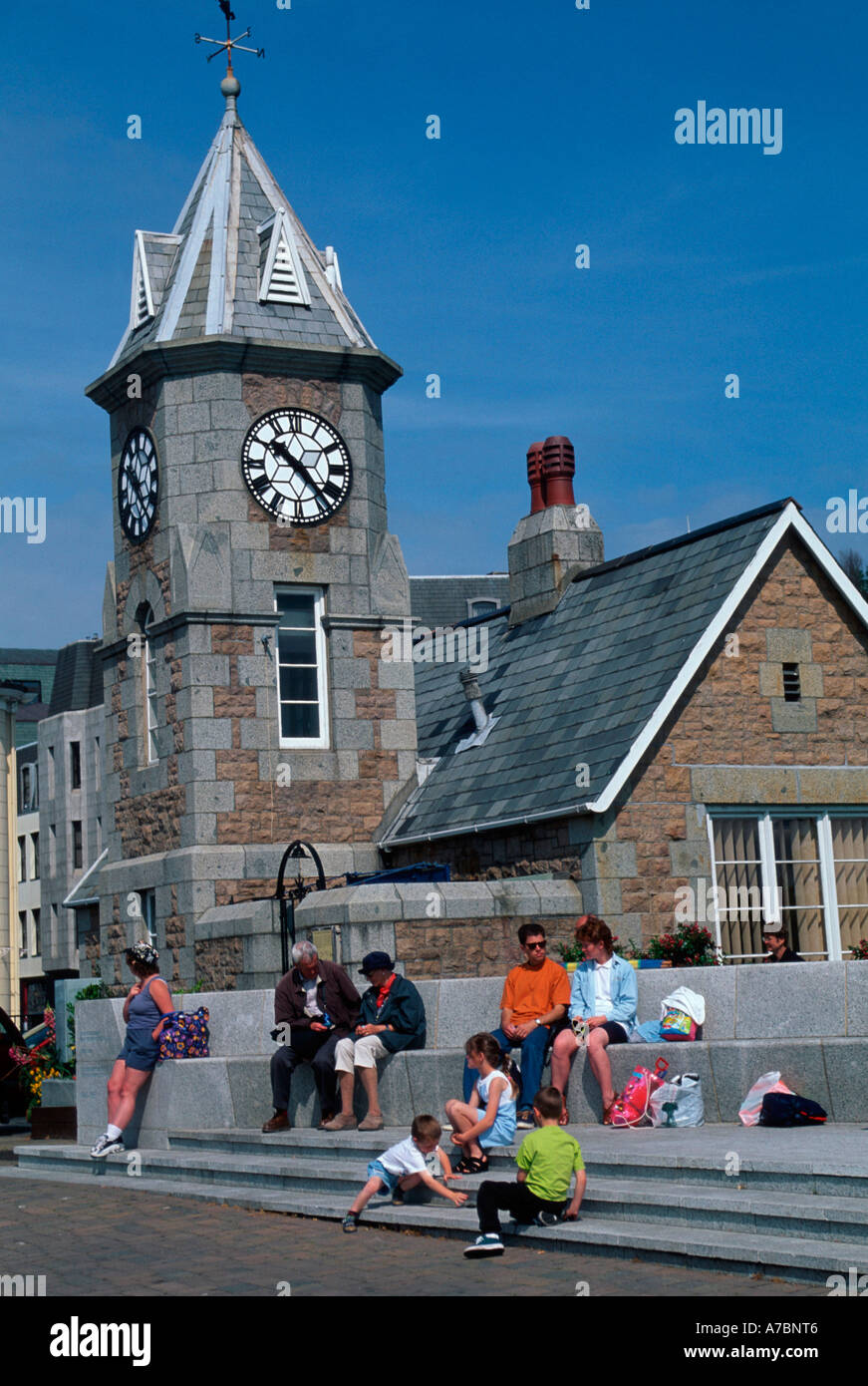 Liberation Square St. Peter Port Stock Photo - Alamy