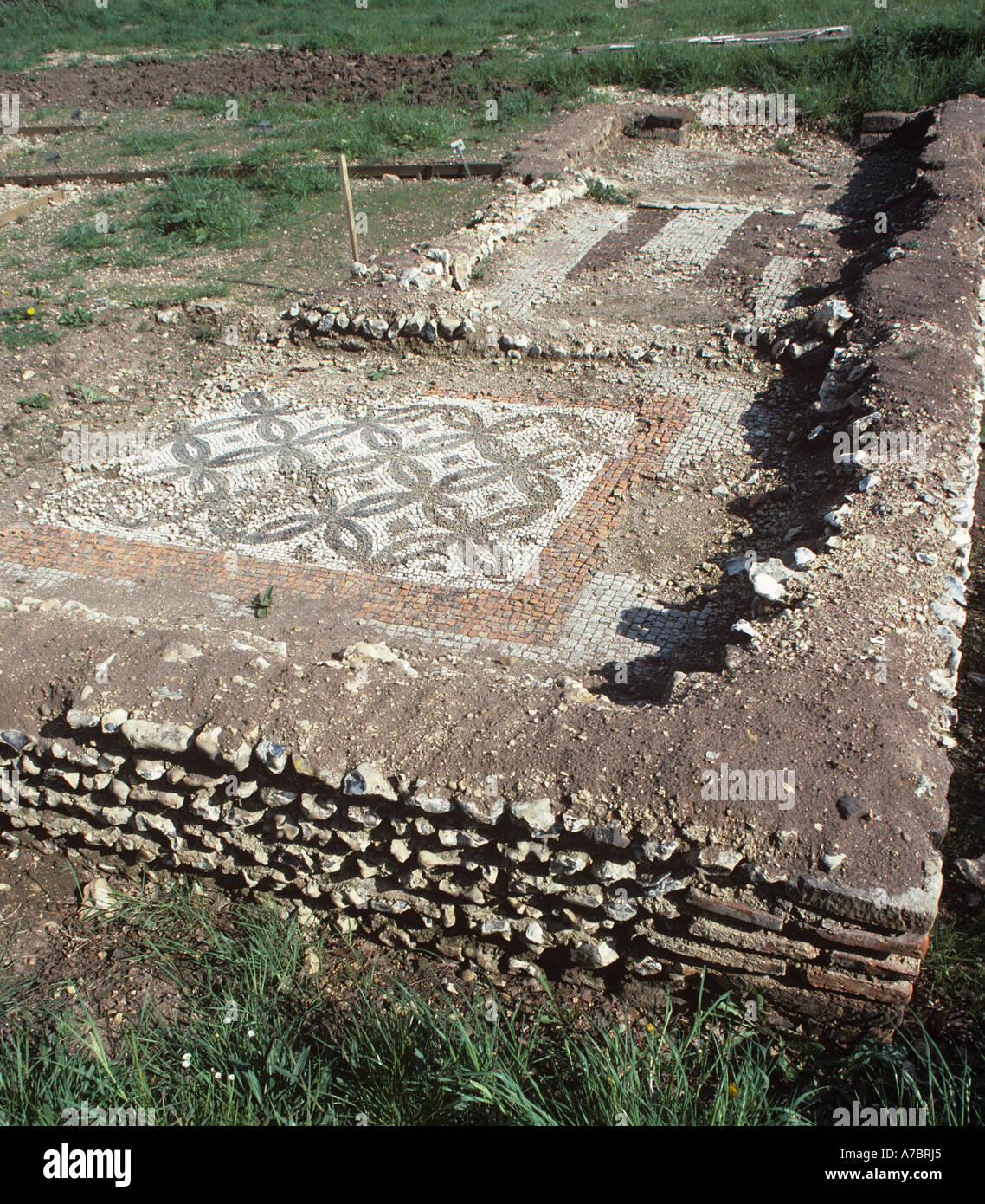 Rockbourne Roman Villa excavation in progress parts of walls and ...