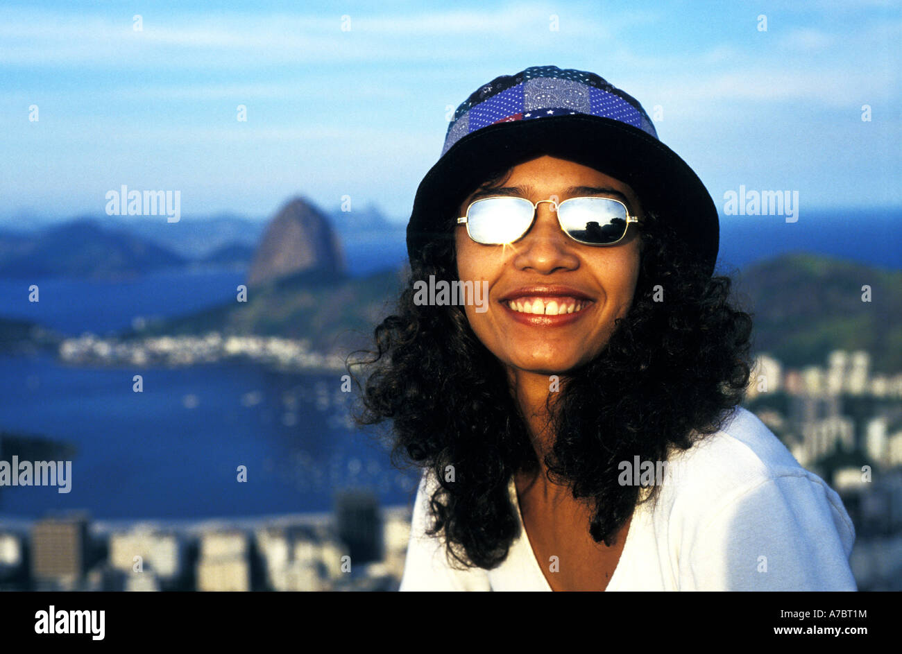 girl at corcovado, rio de janeiro, brazil Stock Photo - Alamy