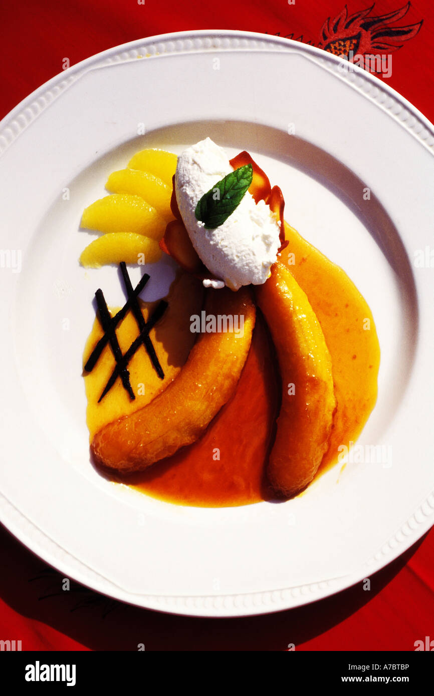 dessert in holiday resort, mauritius Stock Photo - Alamy