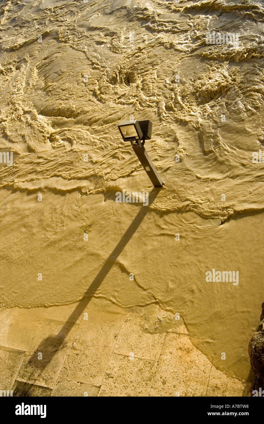 fast flood water in river Stock Photo - Alamy