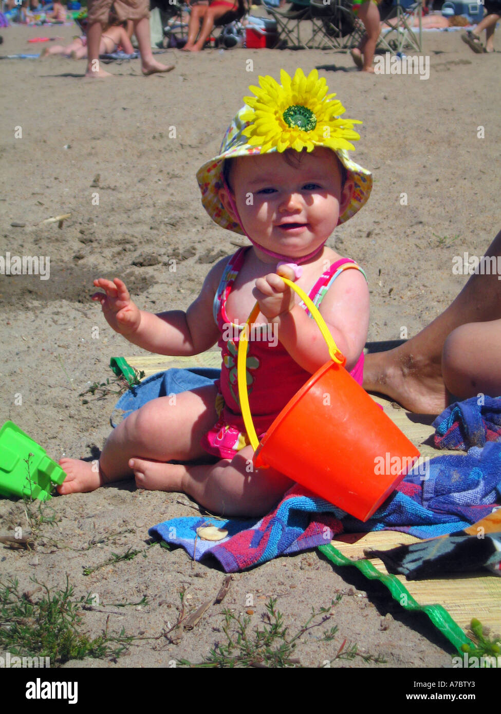 Baby on The Beach Stock Photo - Alamy